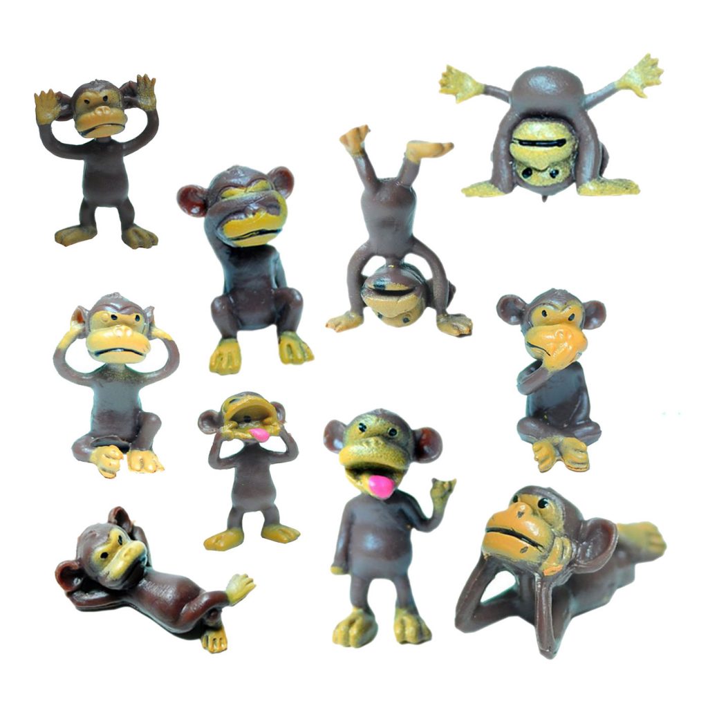 10 DIFFERENT MONKEYS SET - MICRO PLANT STUDIO